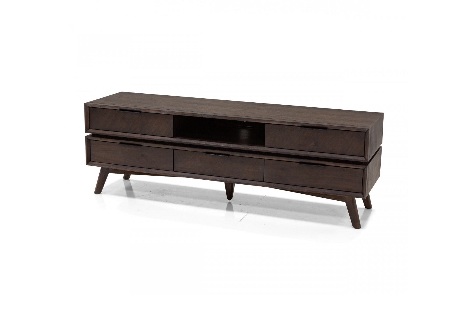 Modrest Roger - Mid Century Acacia TV Stand | Rosen Furniture