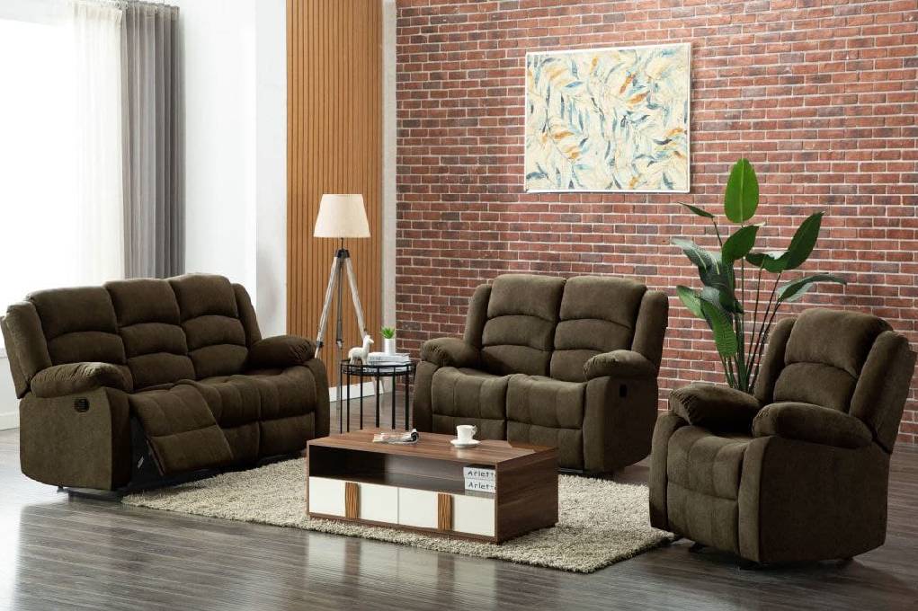 Dynamo Chocolate Fabric 3PC Set | Rosen Furniture